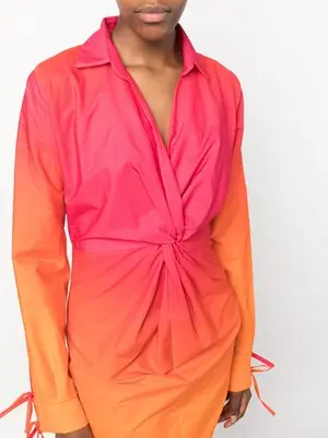 ANDREĀDAMO Gradient-effect Mini Dress - Orange