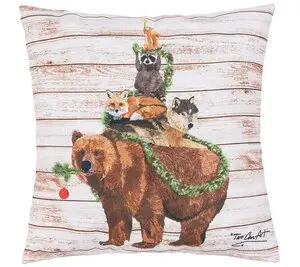 C&F HOME Woodland Yuletide Tree Pillow - One-color