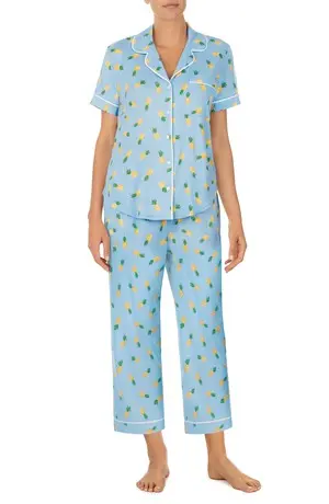 Kate Spade New York Print Short Sleeve Pajamas Blue/ Prt