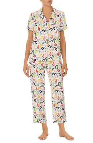Kate Spade New York Print Short Sleeve Pajamas Whtmulti