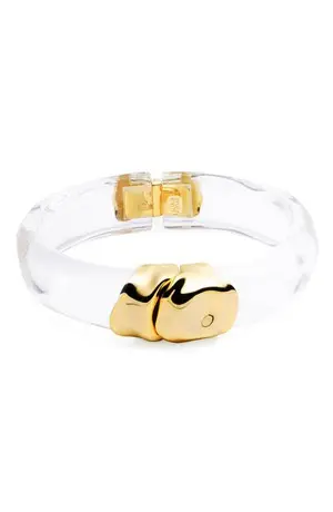 Alexis Bittar Molten Lucite® Hinge Bangle - Gold