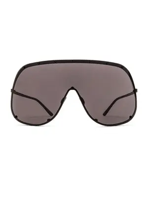 Rick Owens Shield Sunglasses - Black & Black