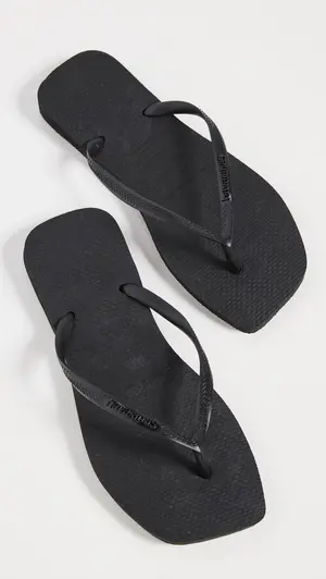 Havaianas Slim Square Flip Flops - Black