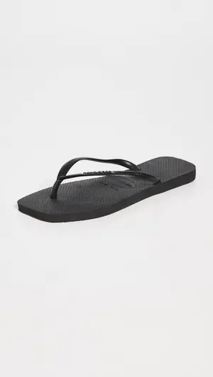 Havaianas Slim Square Flip Flops - Black