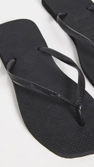 Havaianas Slim Square Flip Flops - Black