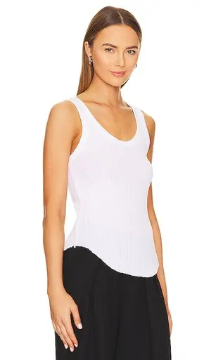 Enza Costa Pointelle Baseball Tank