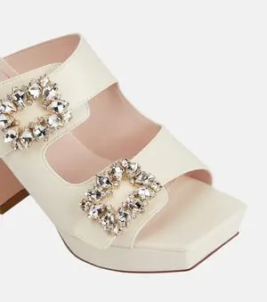 ROGER VIVIER Embellished Leather Sandals