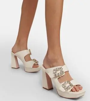 ROGER VIVIER Embellished Leather Sandals
