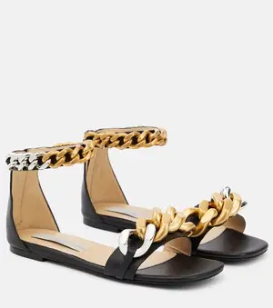 Stella McCartney Falabella Embellished Flat Sandals