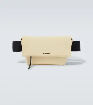JIL SANDER Leather-trimmed Canvas Belt Bag