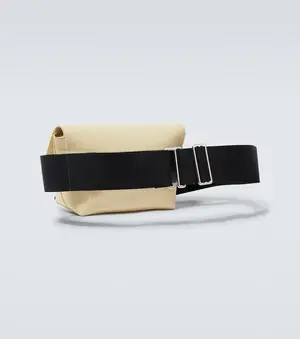 JIL SANDER Leather-trimmed Canvas Belt Bag