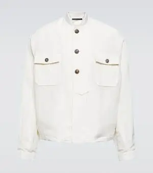 Giorgio Armani Linen And Silk Blazer - White