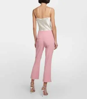 Veronica Beard Kean High-rise Trousers - Pink