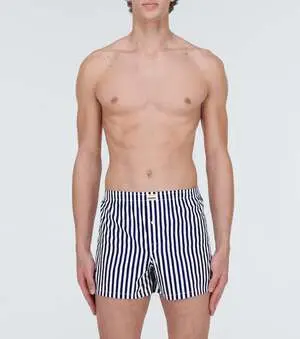 Gucci Striped Cotton Poplin Boxer Shorts