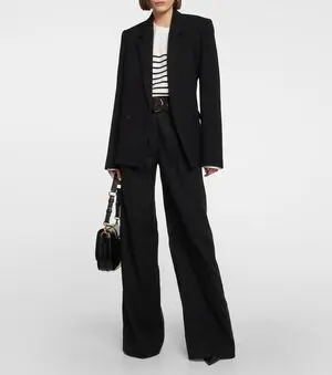 Veronica Beard Rimini Belted Wide-leg Pants
