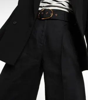 Veronica Beard Rimini Belted Wide-leg Pants