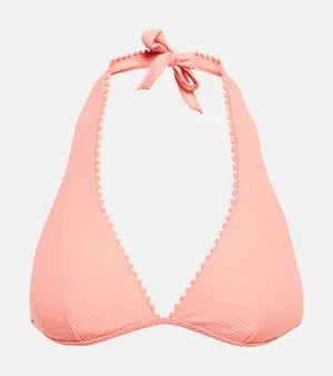 Heidi Klein Rosa Polyantha Halterneck Bikini Top - Pink