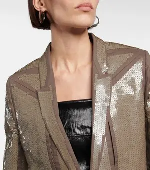 Rick Owens Sequined Single-breasted Blazer