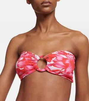 ALEXANDRA MIRO Carlotta Printed Bandeau Bikini Top