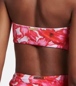 ALEXANDRA MIRO Carlotta Printed Bandeau Bikini Top