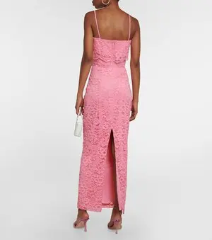 RASARIO Bustier Lace Midi Dress