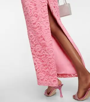 RASARIO Bustier Lace Midi Dress