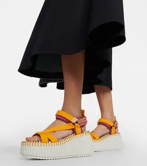 Chloé Nama Flatform Sandals