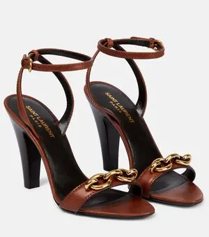 Saint Laurent Le Maillon 95 Leather Sandals