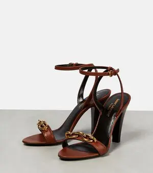 Saint Laurent Le Maillon 95 Leather Sandals