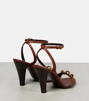 Saint Laurent Le Maillon 95 Leather Sandals