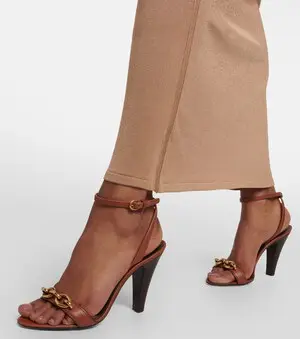 Saint Laurent Le Maillon 95 Leather Sandals