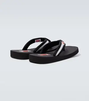 Kenzo Logo Striped Thong Sandals