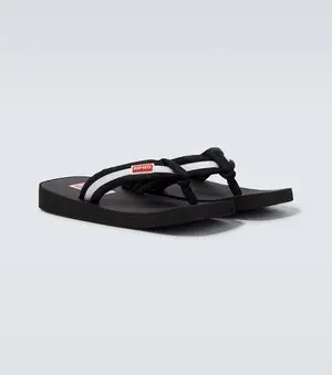 Kenzo Logo Striped Thong Sandals