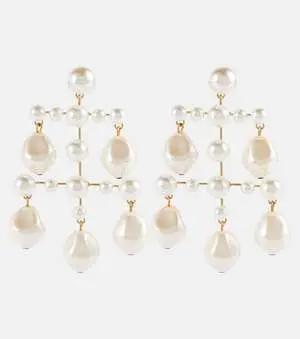 JENNIFER BEHR Imogene Faux Pearl Earrings - White