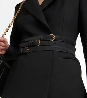 Alaïa Multi Slim Leather Belt
