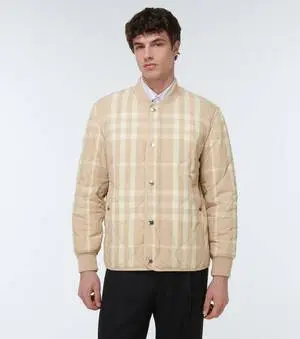 Burberry Checked Quilted Bomber Jacket