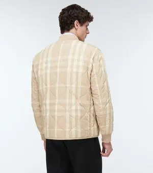 Burberry Checked Quilted Bomber Jacket