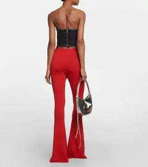 Magda Butrym High-rise Flared Leggings - Red