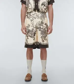 Gucci Roi Soleil Silk Shorts