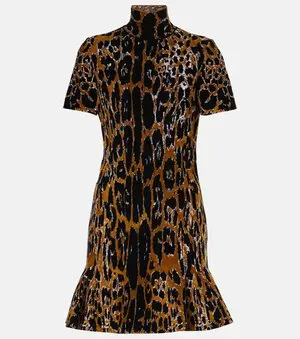 Alaïa Jacquard Mini Dress - Multicoloured