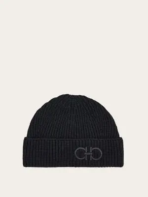 FERRAGAMO Wool Beanie - Black