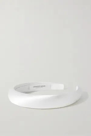 JENNIFER BEHR Jennifer Behr + Net Sustain Tori Silk-Satin Headband White