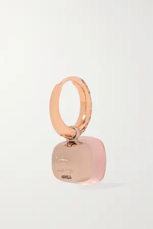 Pomellato Nudo 18-karat Rose And White Multi-stone Drop Earrings - Gold