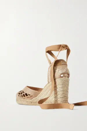 CastaÑer Net Sustain Caracas Raffia Wedge Espadrilles