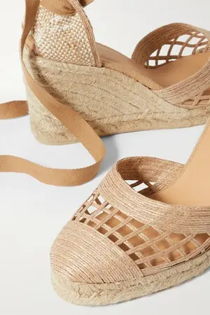 CastaÑer Net Sustain Caracas Raffia Wedge Espadrilles