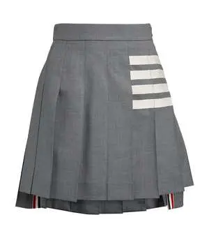 Thom Browne Pleated Mini Skirt - Grey