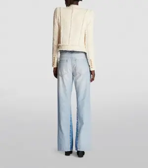 Balmain Tweed Fringed Jacket
