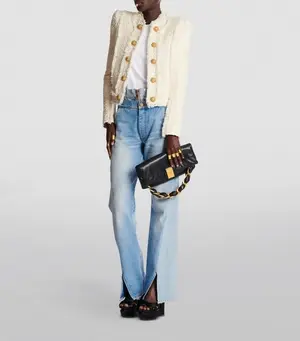 Balmain Tweed Fringed Jacket