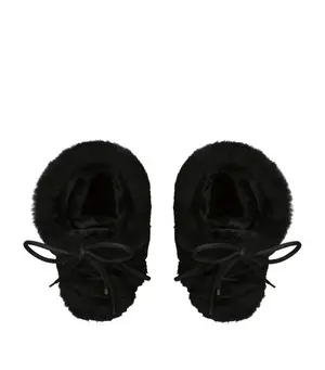 Moon Boot Icon Low Faux Fur Ankle Boots - Black