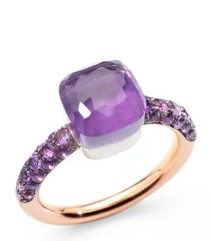 Pomellato Nudo Petit Ring With Amethyst And Jade - Purple